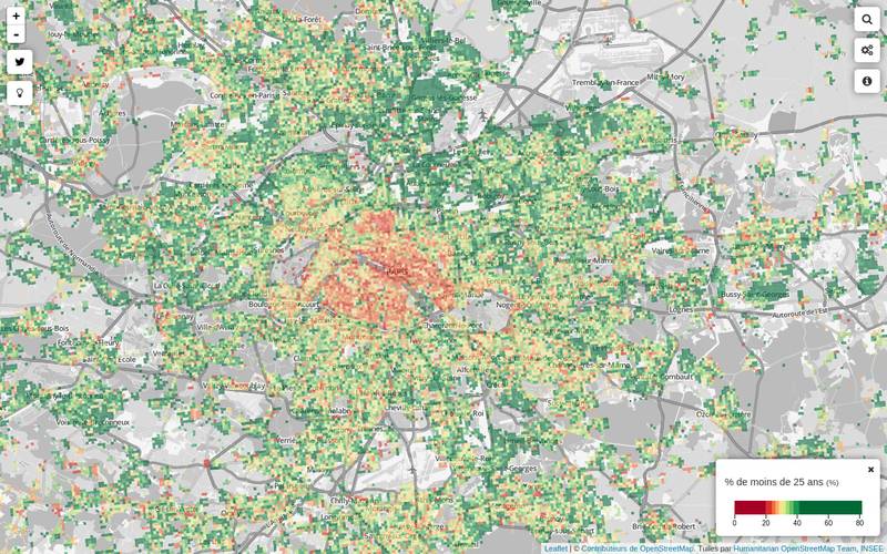 @comeetie : #Francepixels, carte données carroyées
